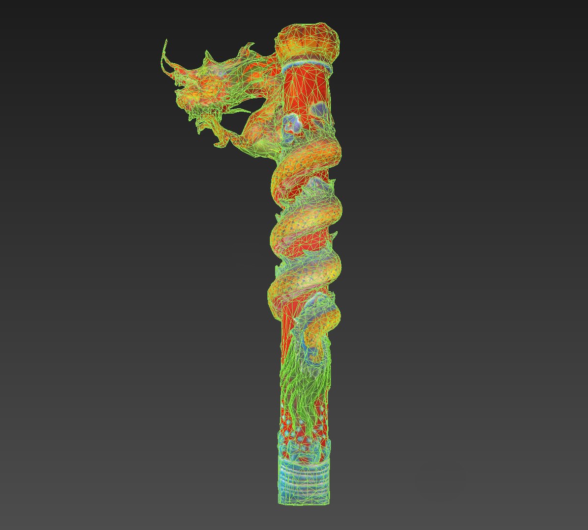3D column pillar temple dragon - TurboSquid 1462706