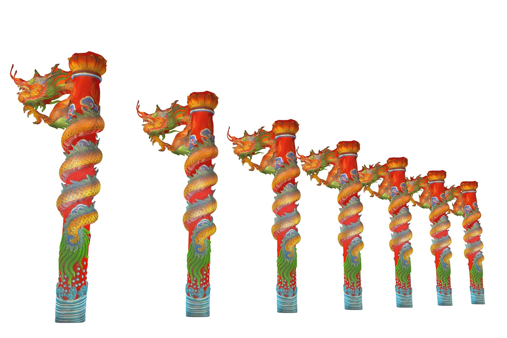 3D column pillar temple dragon - TurboSquid 1462706