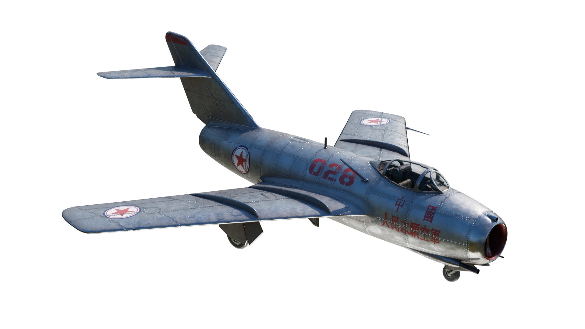 3D Korean War Mig15 Fighter PLAAF - TurboSquid 2398422