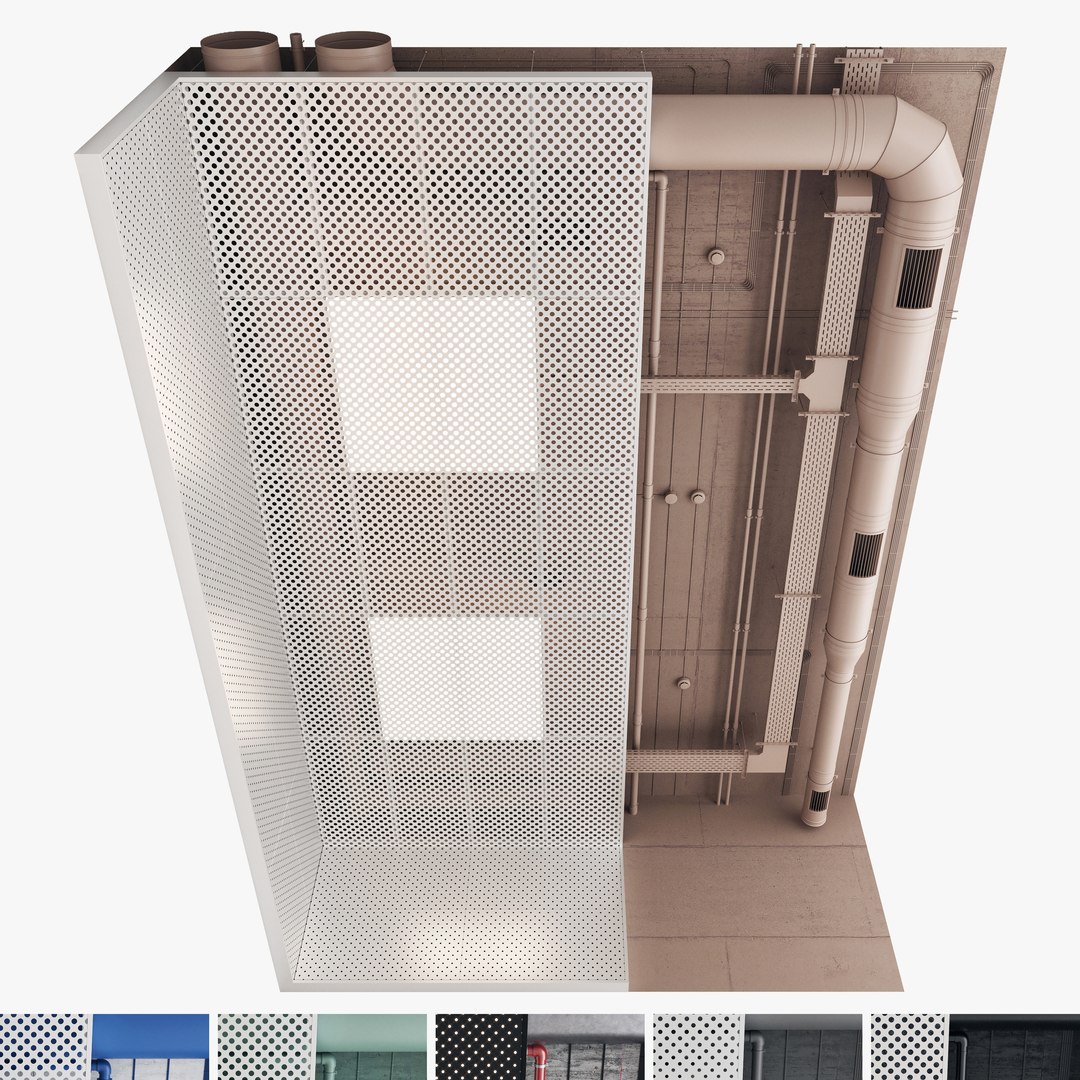 3D Decorative Ceiling Set 04 Model - TurboSquid 1716530