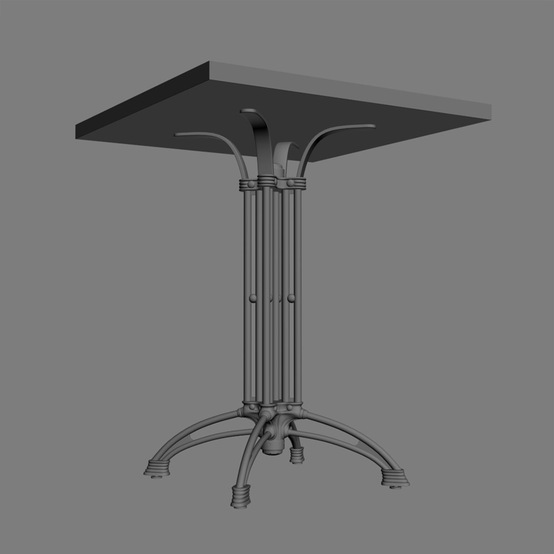 3D cafe table - TurboSquid 1213427
