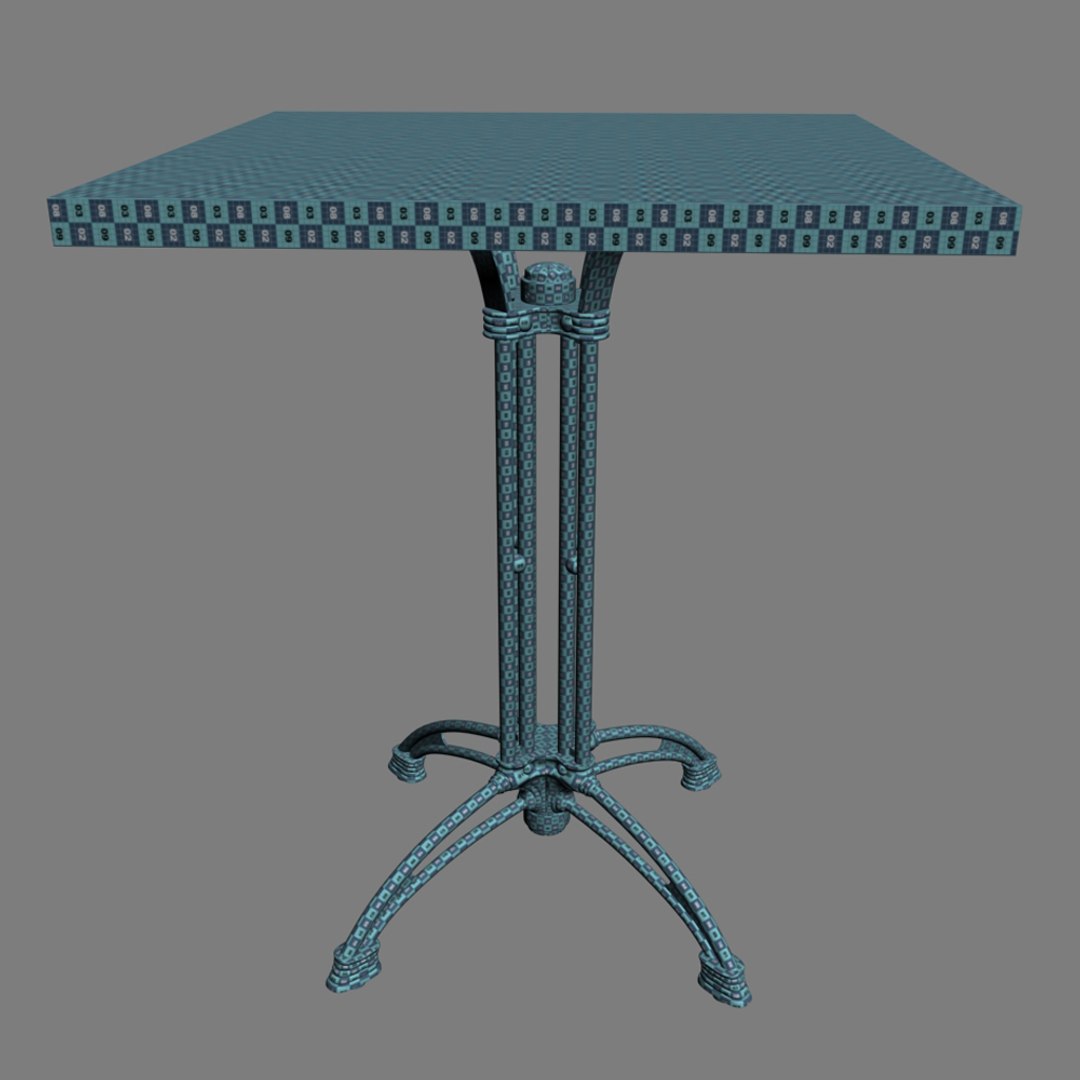 3D cafe table - TurboSquid 1213427