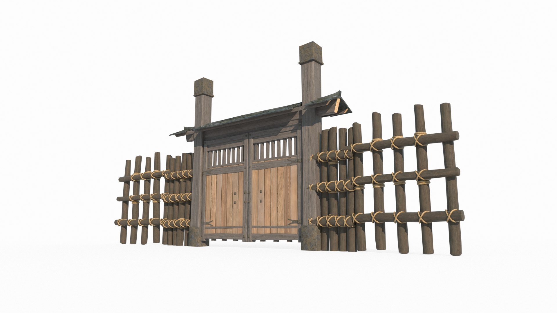 3D Model Asian Ancient Architecture Gate - TurboSquid 2306050