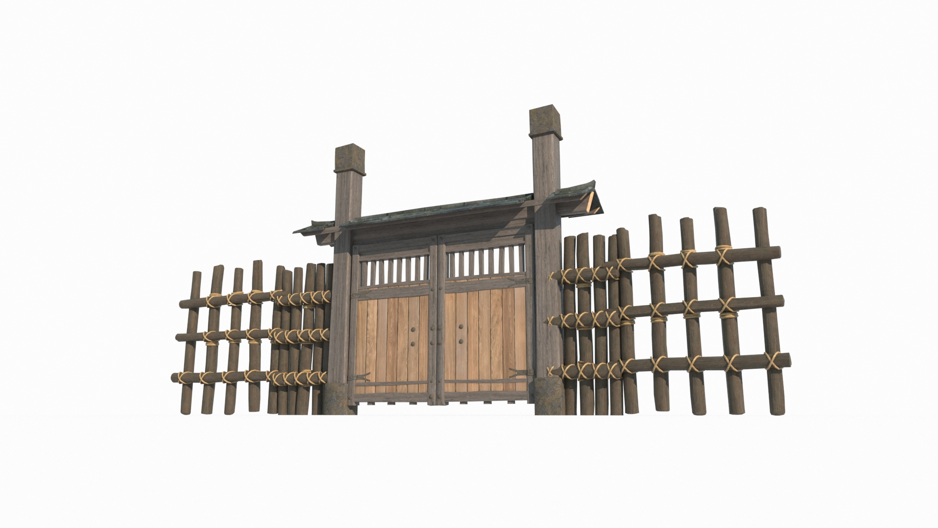 3D Model Asian Ancient Architecture Gate - TurboSquid 2306050