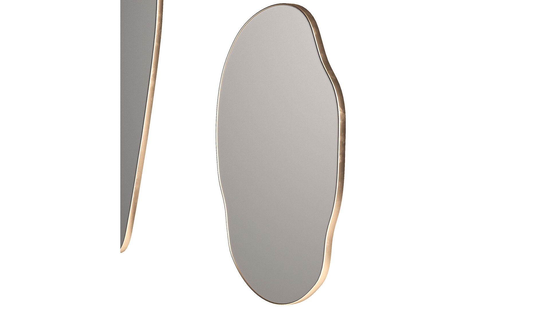 Rose Brassy Silva Mirrors By Ethnikliving Wavy Curved Organic Mirror ...