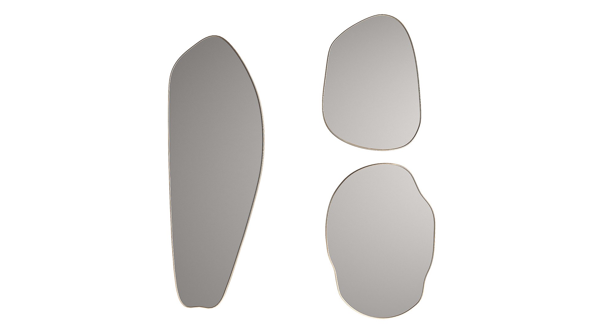 Rose Brassy Silva Mirrors By Ethnikliving Wavy Curved Organic Mirror ...