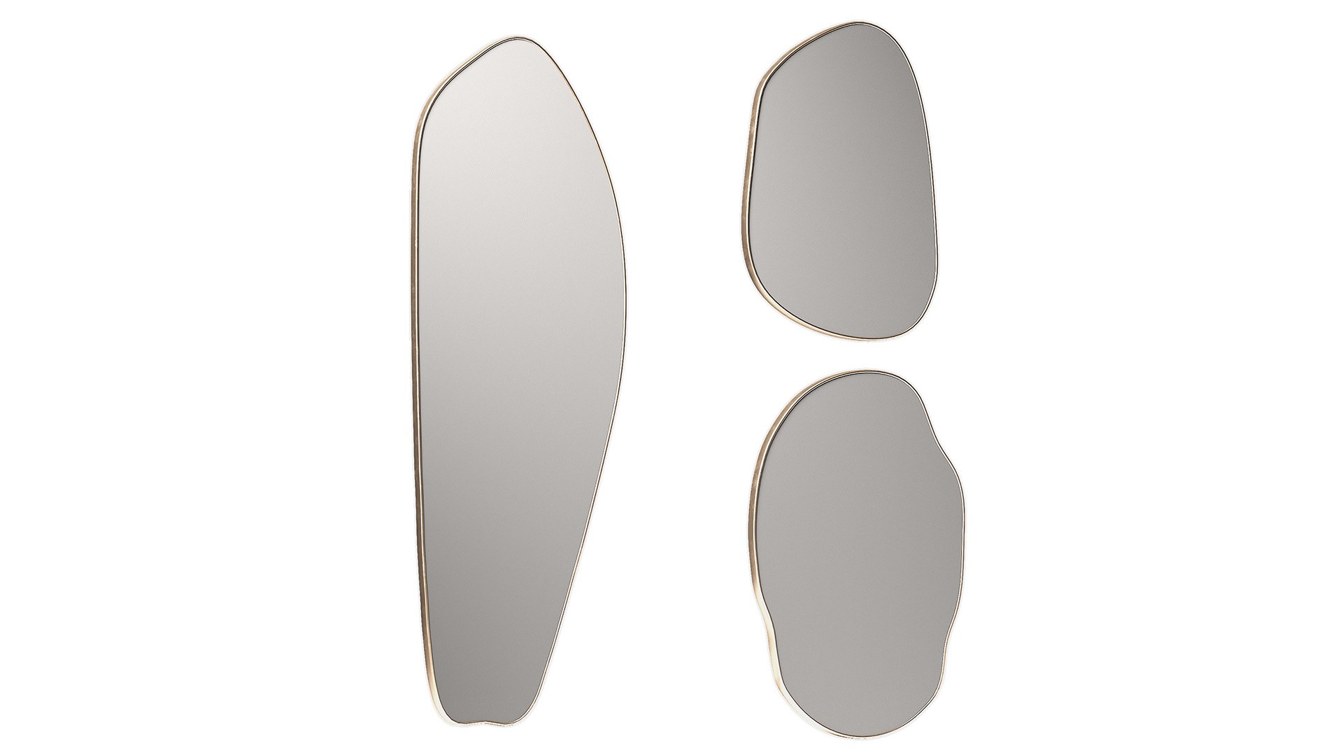 Rose Brassy Silva Mirrors By Ethnikliving Wavy Curved Organic Mirror ...