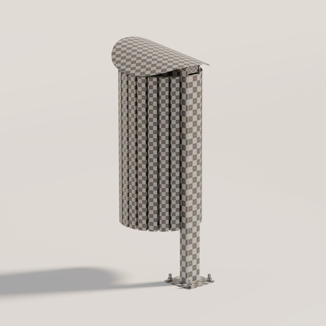3D Trash Bin With Wooden Cladding Model - TurboSquid 2282507