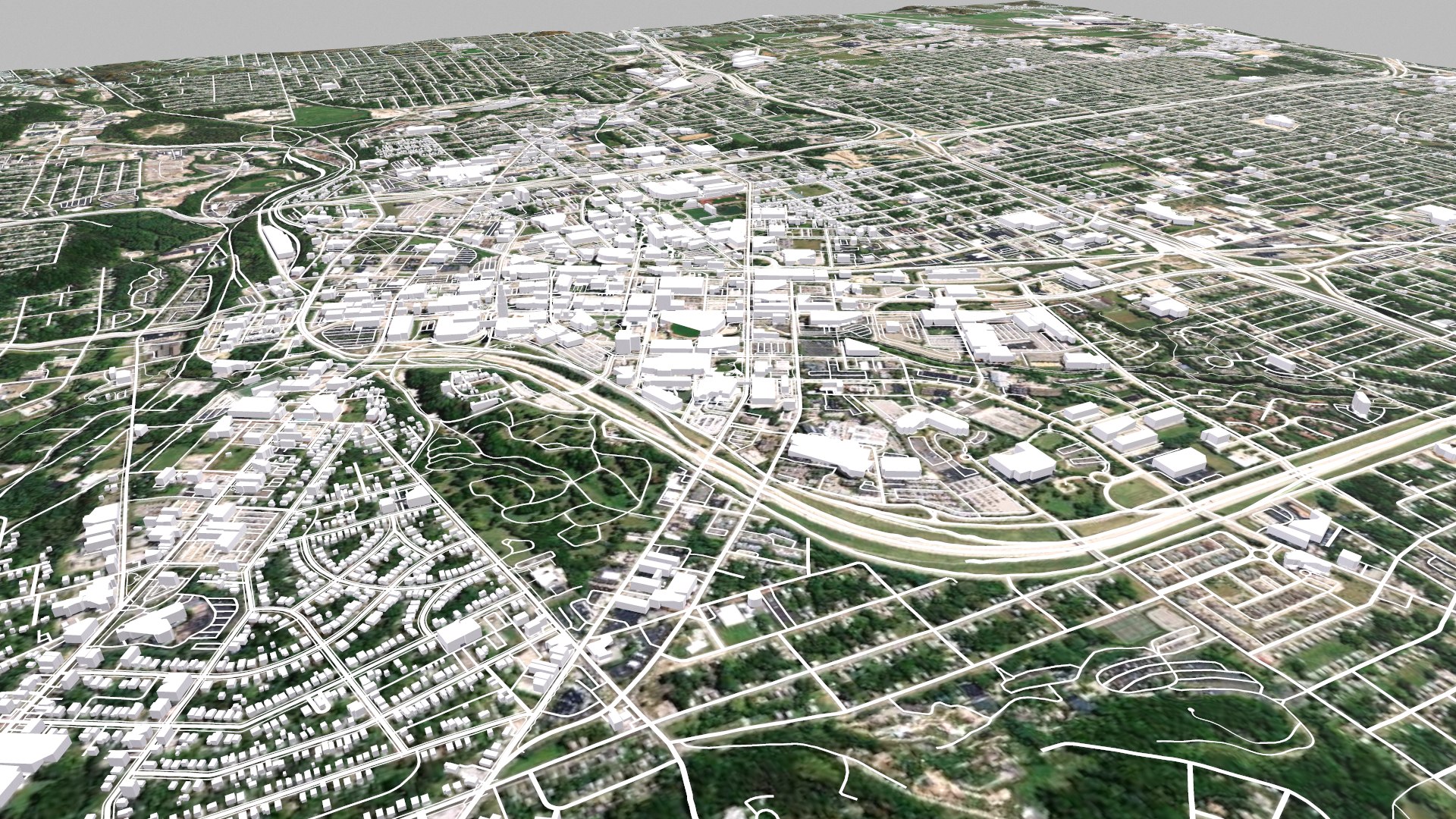 Cityscape Akron Ohio USA 3D Model - TurboSquid 1998872