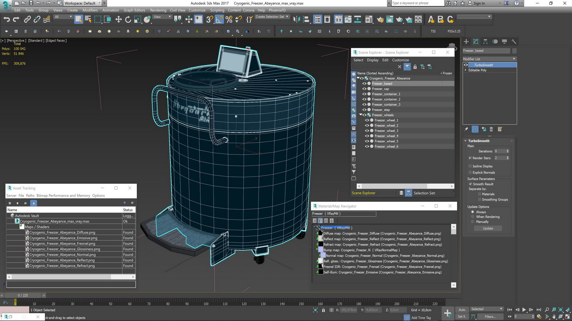 3D Cryogenic Freezer Abeyance model - TurboSquid 1995759