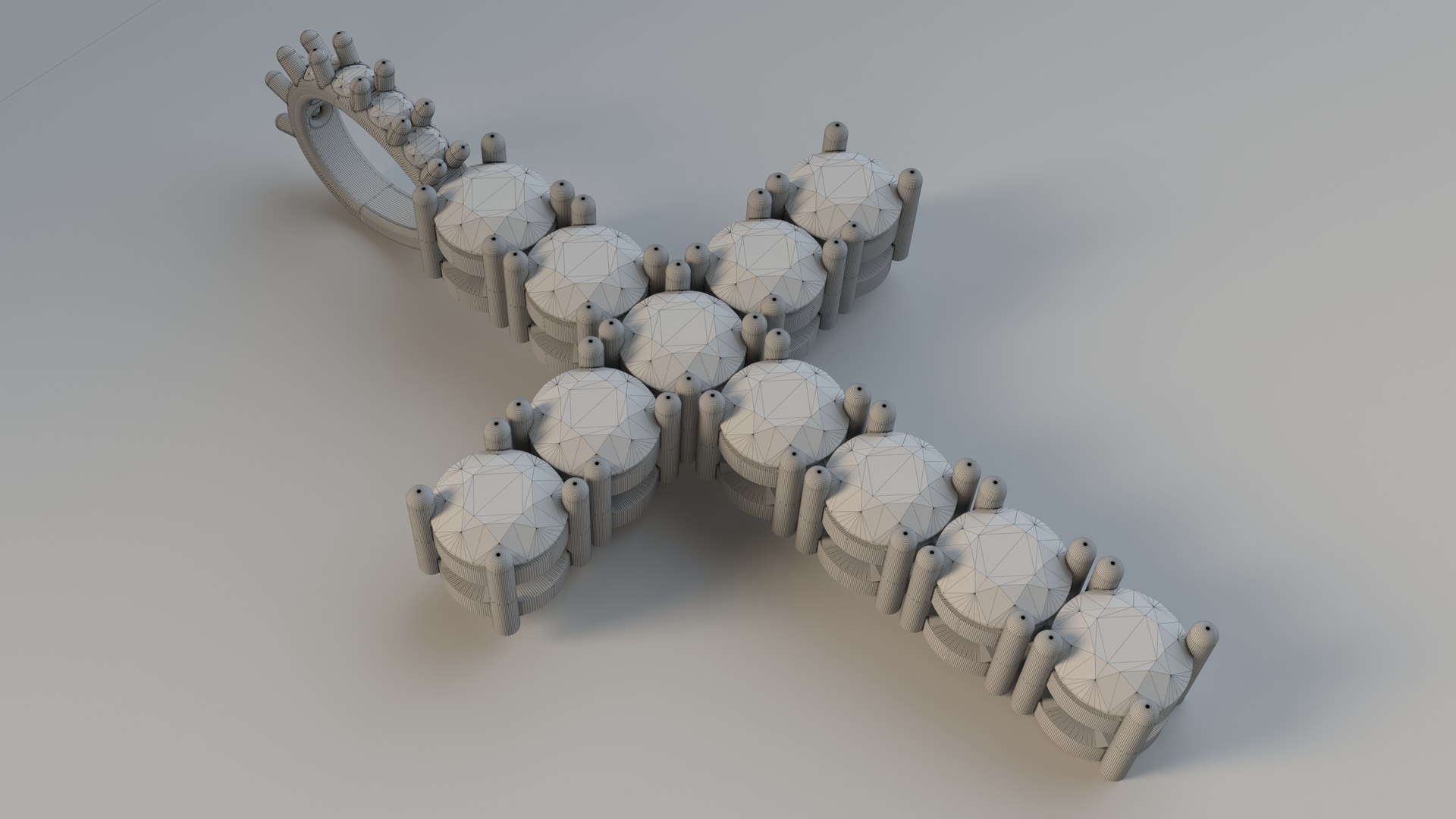 3D Model Diamond Cross With Diamond Suspension - TurboSquid 1759643