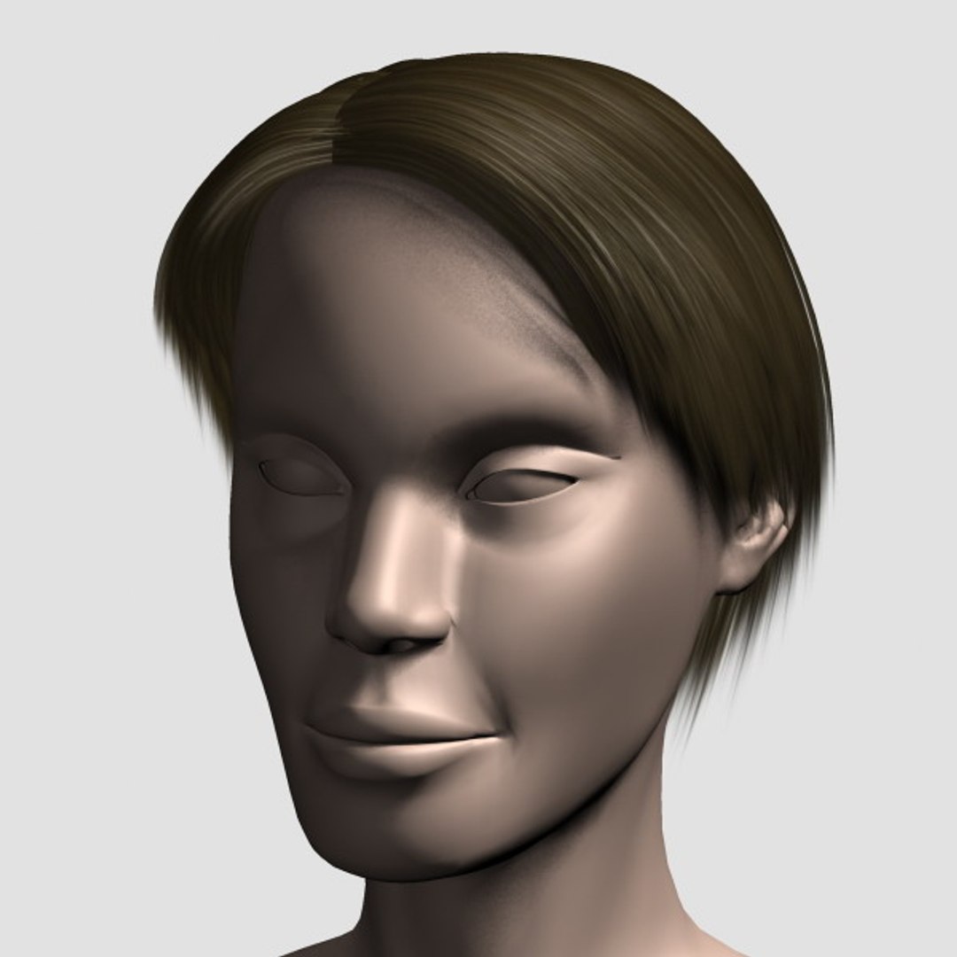 obj hair character mesh