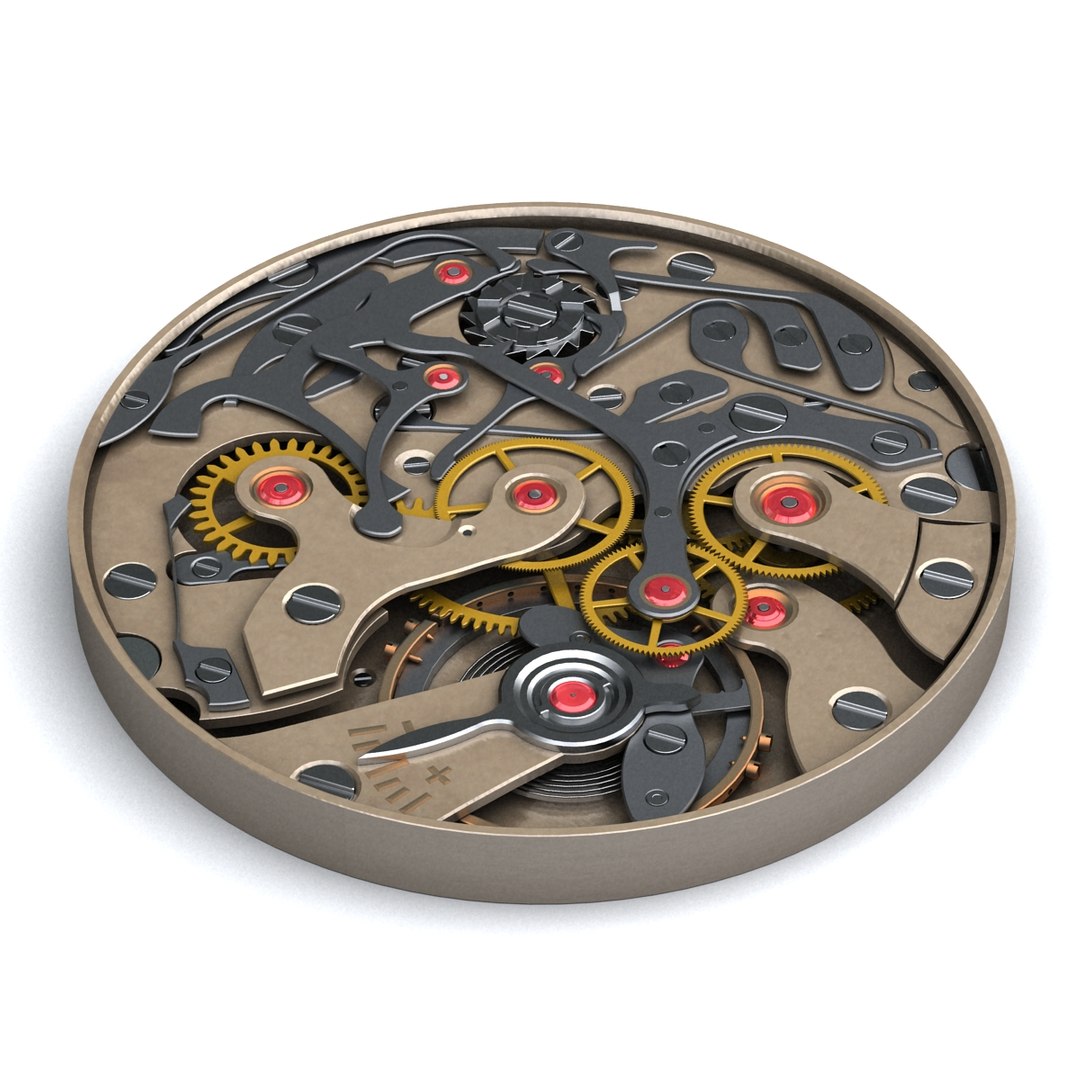 watch mechanism 3d model