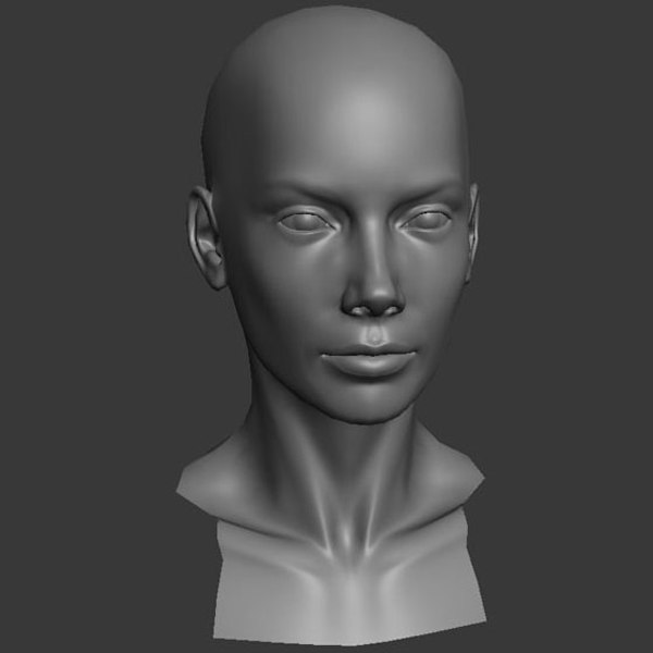 head rigged 3d max
