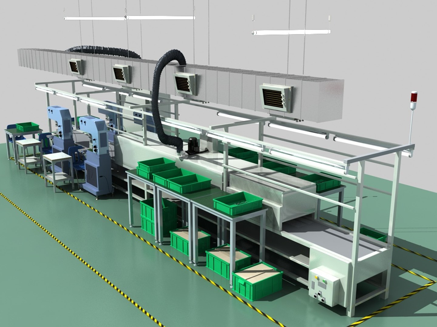 3D Model Factory Production Line - TurboSquid 1392914