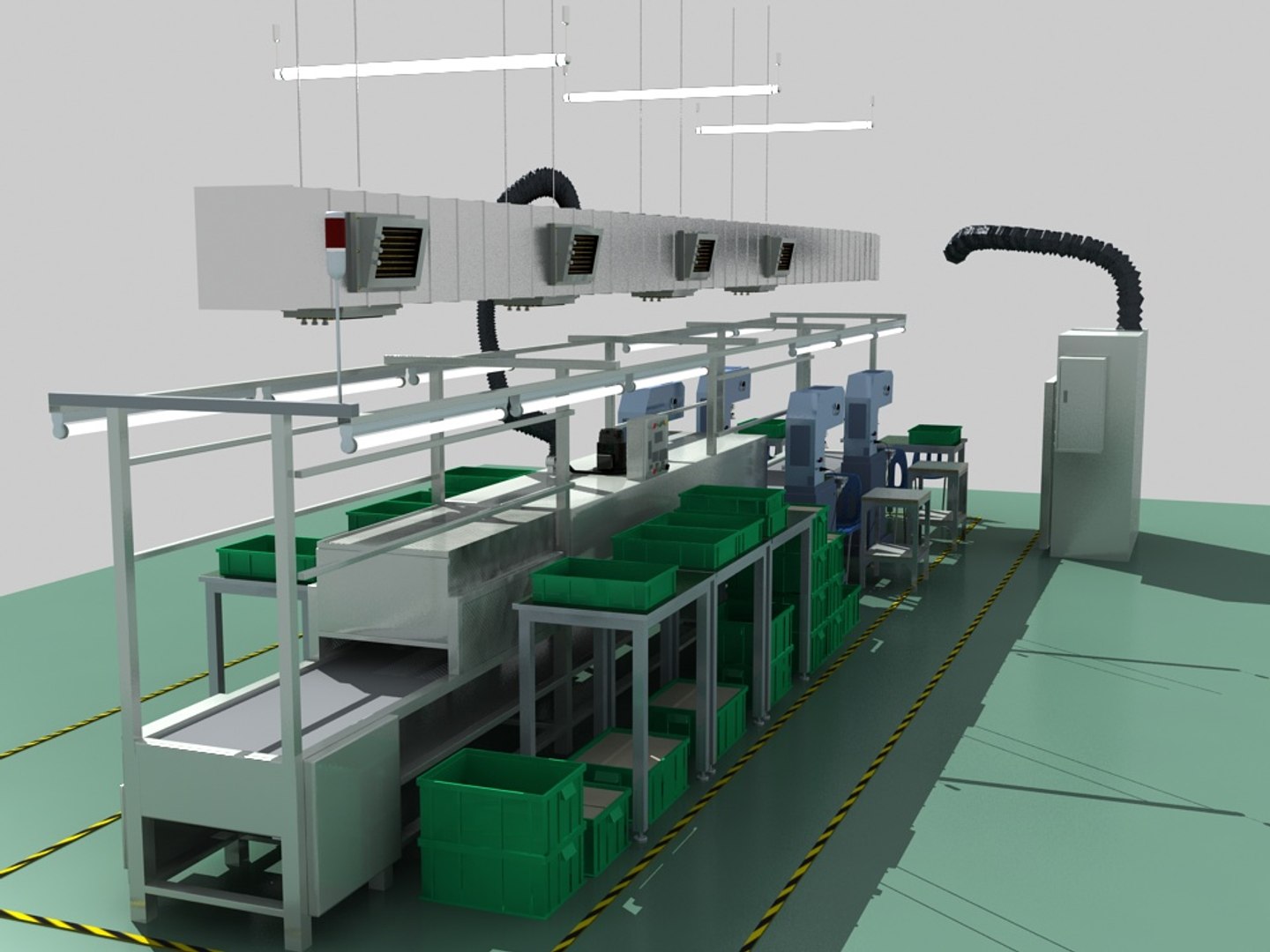 3D Model Factory Production Line - TurboSquid 1392914