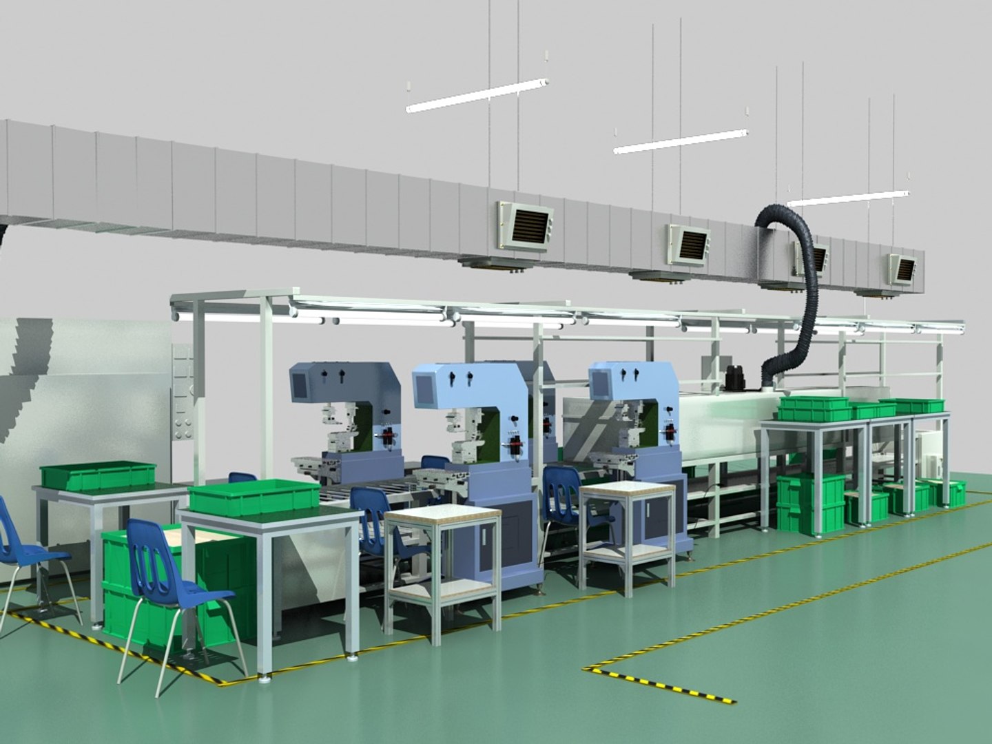 3D model factory production line - TurboSquid 1392914