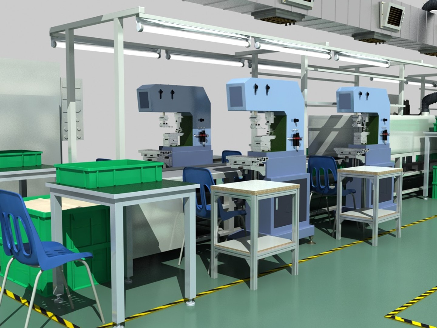 3D Model Factory Production Line - TurboSquid 1392914