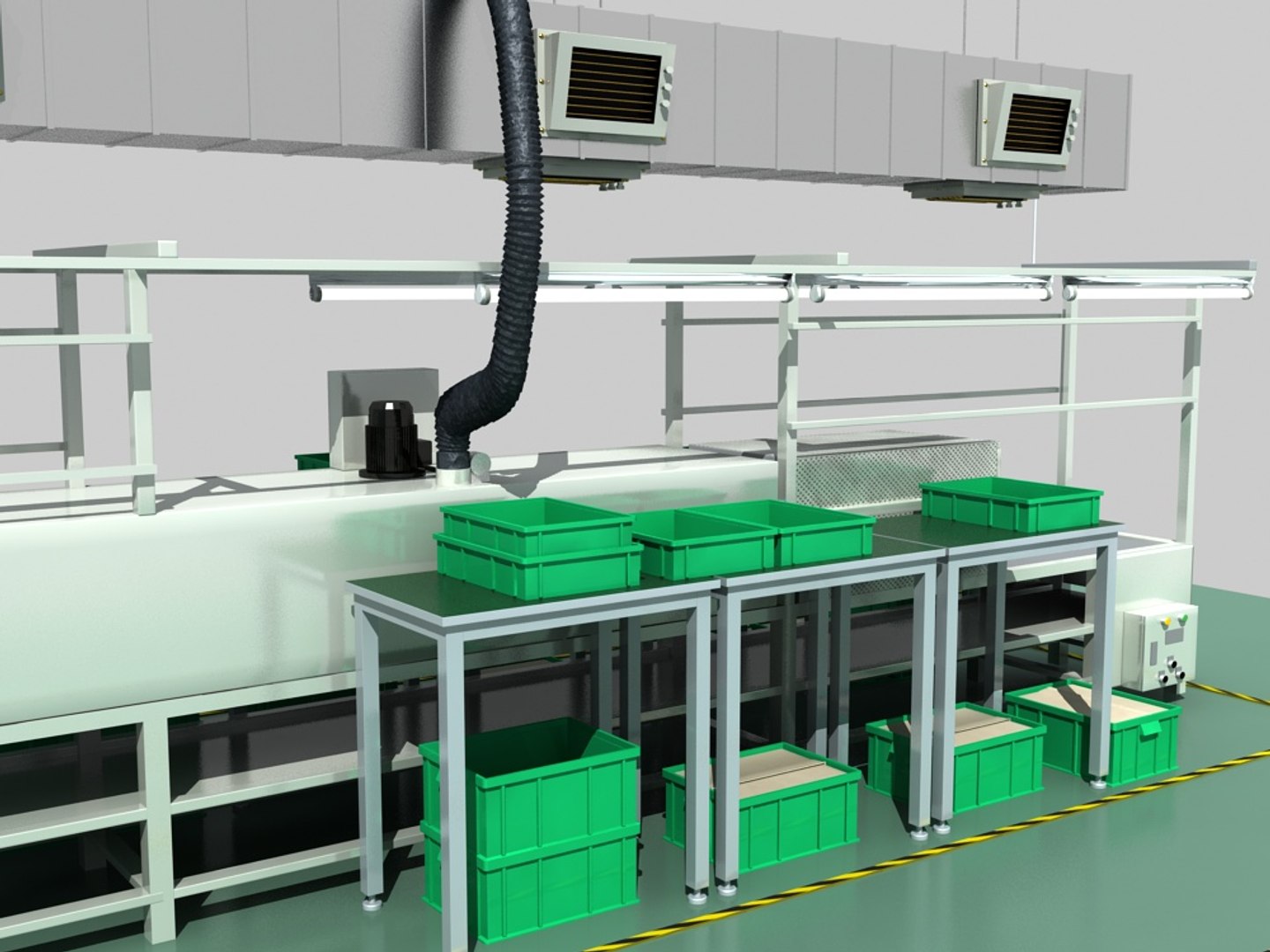 3D Model Factory Production Line - TurboSquid 1392914