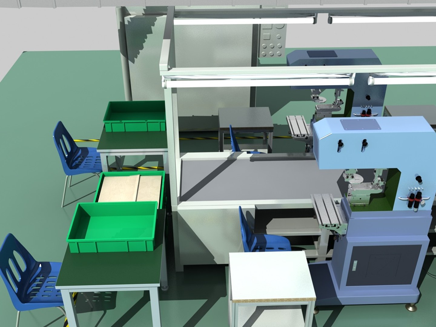 3D Model Factory Production Line - TurboSquid 1392914