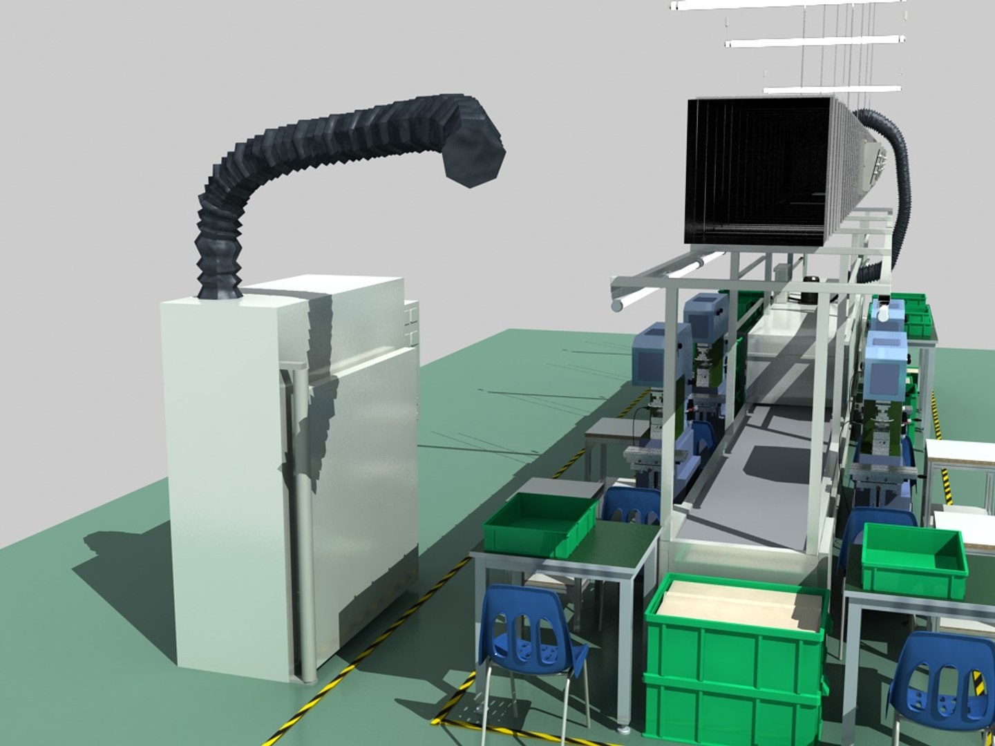3D Model Factory Production Line - TurboSquid 1392914
