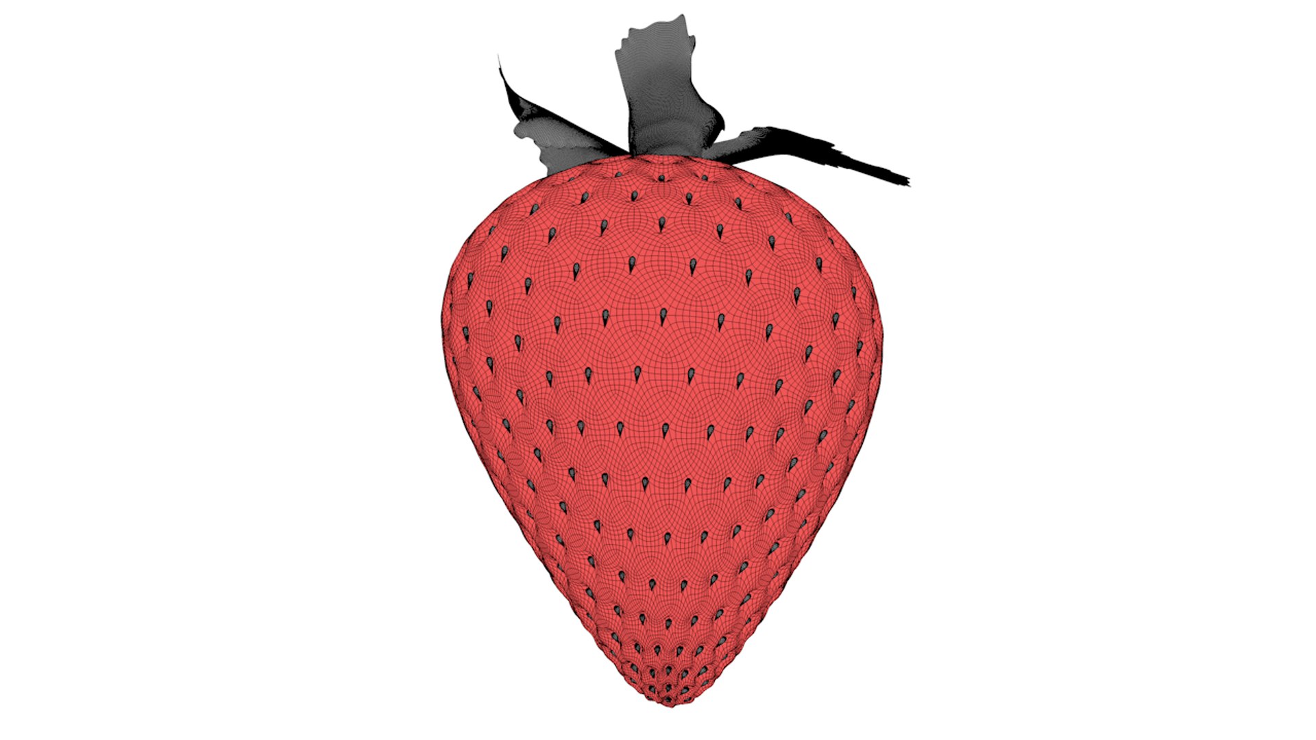 3d strawberry modelled