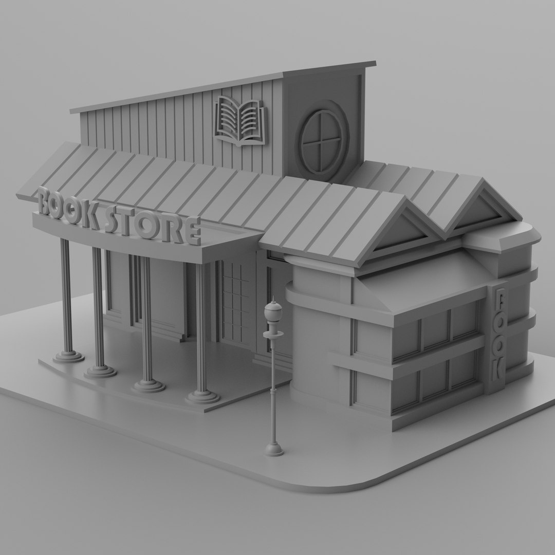 3D Book Store 02 - TurboSquid 1758538