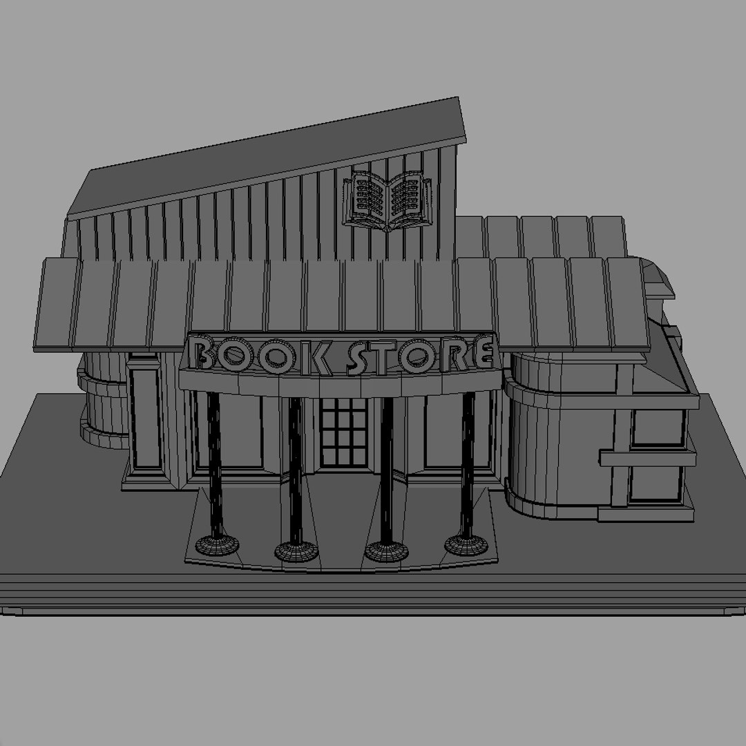 3D Book Store 02 - TurboSquid 1758538