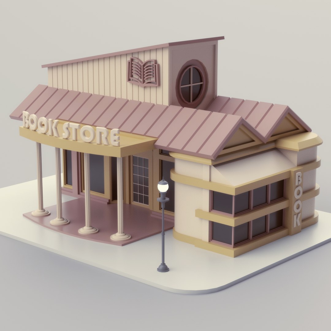 3D Book Store 02 - TurboSquid 1758538