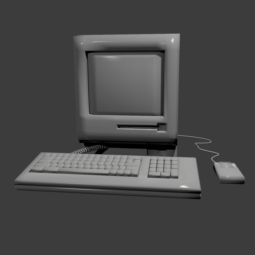 Old Retro Computer 3d Model