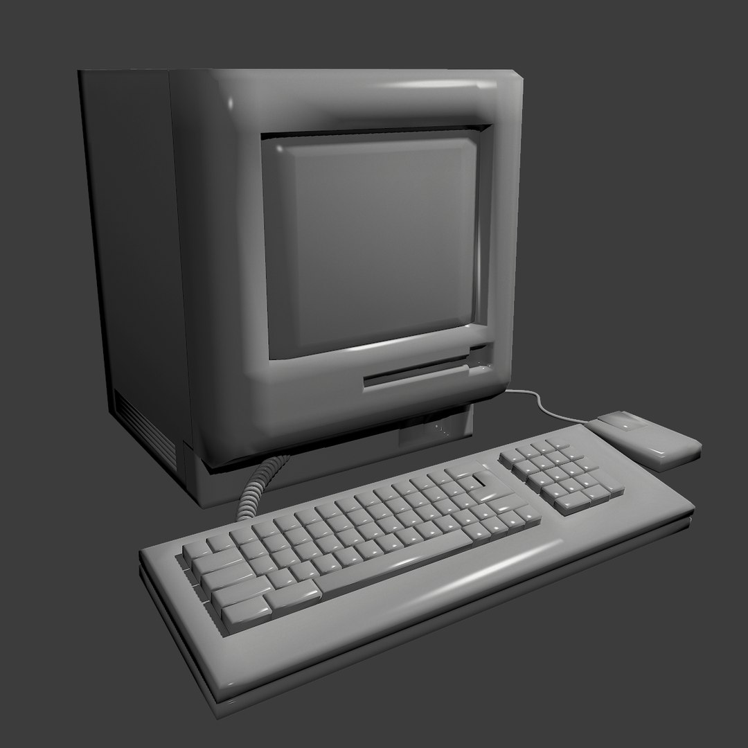 Old Retro Computer 3d Model