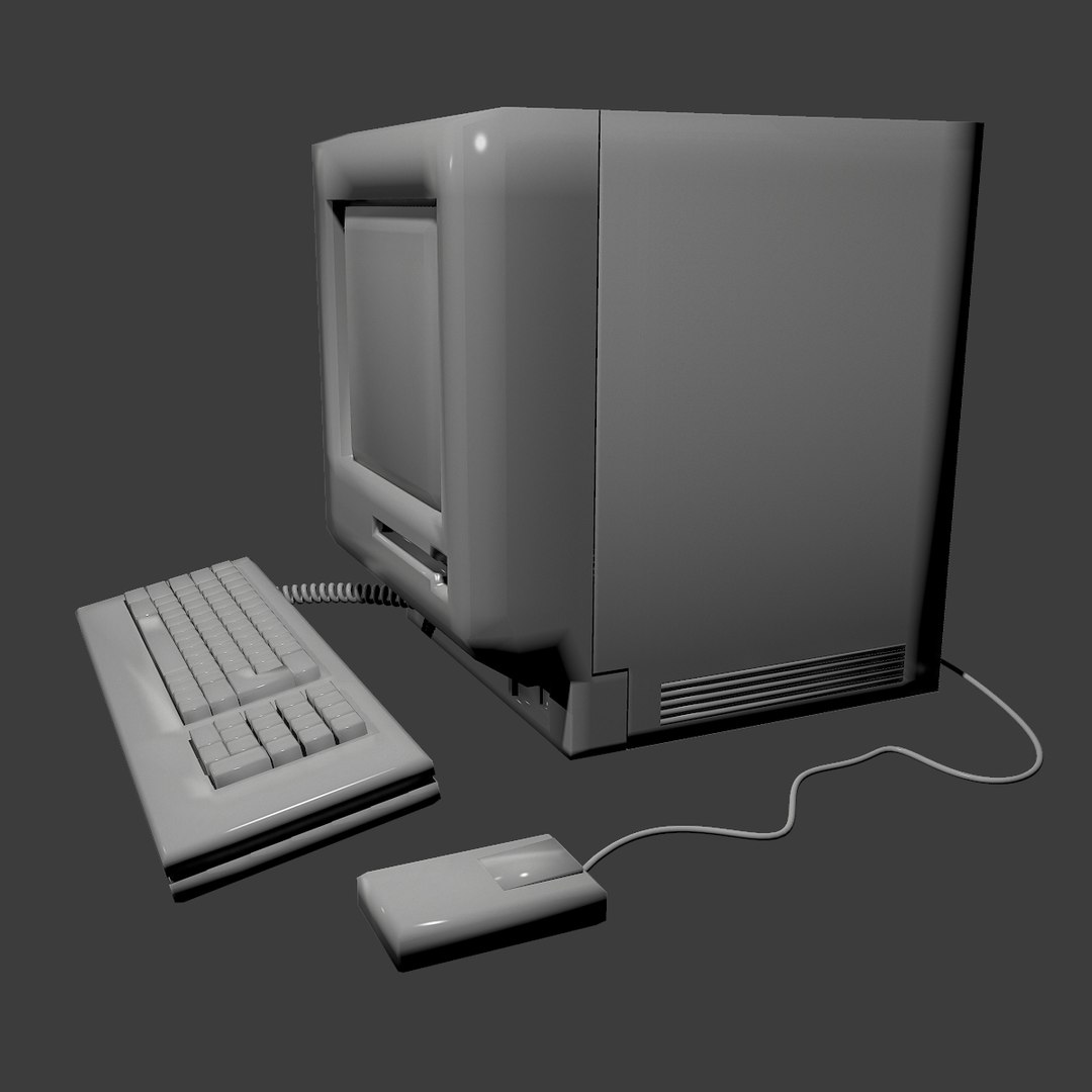 Old Retro Computer 3d Model