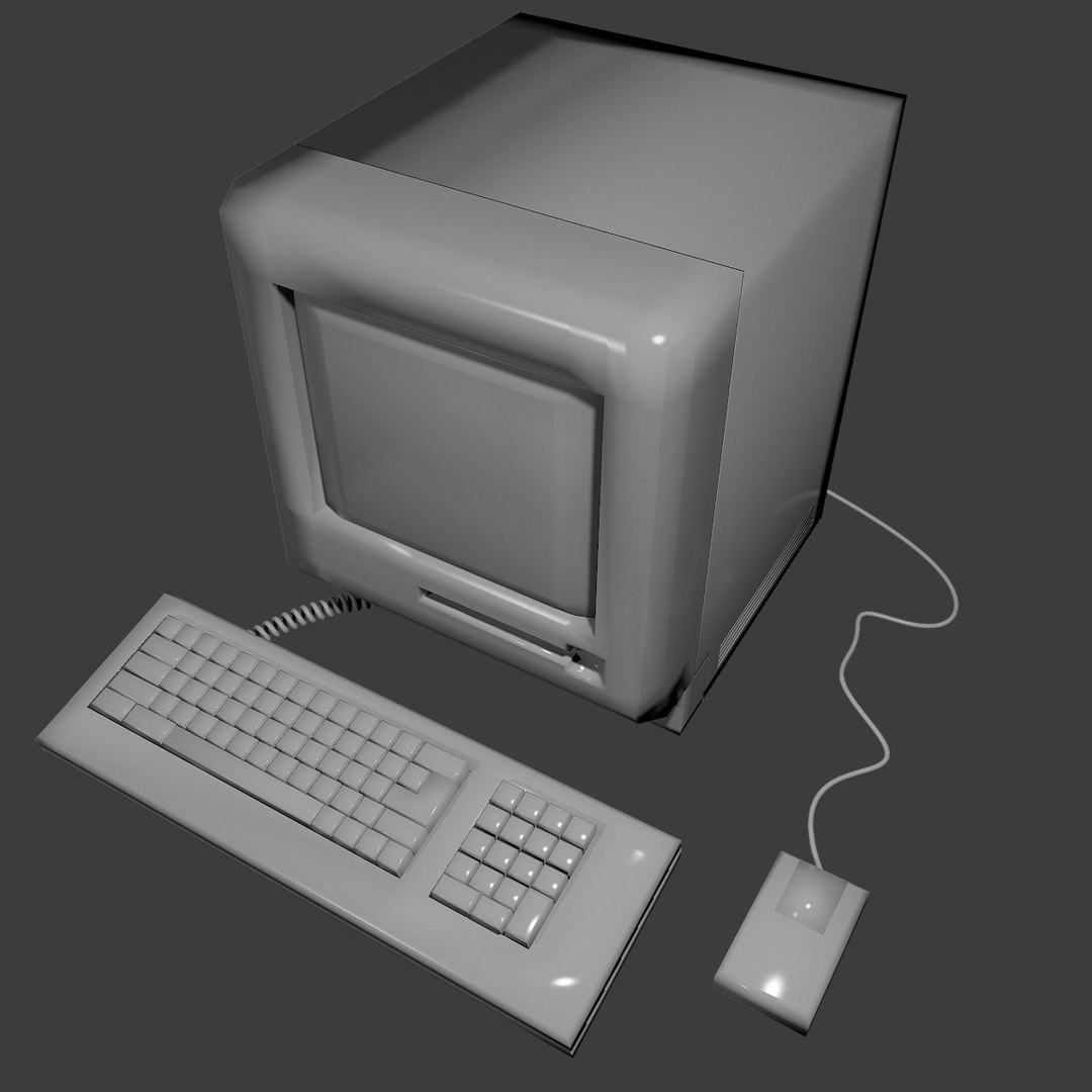 Old Retro Computer 3d Model