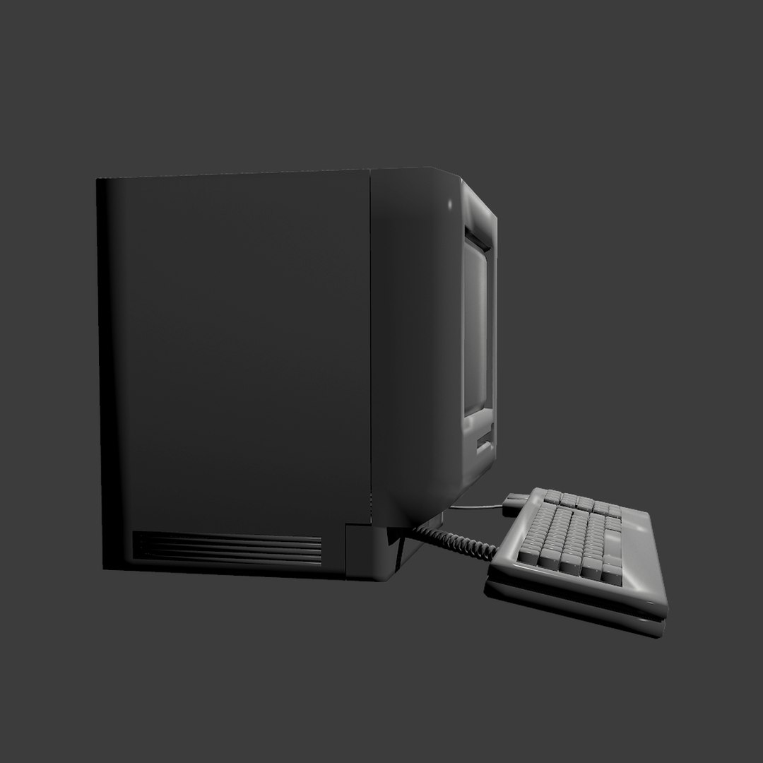 Old Retro Computer 3d Model