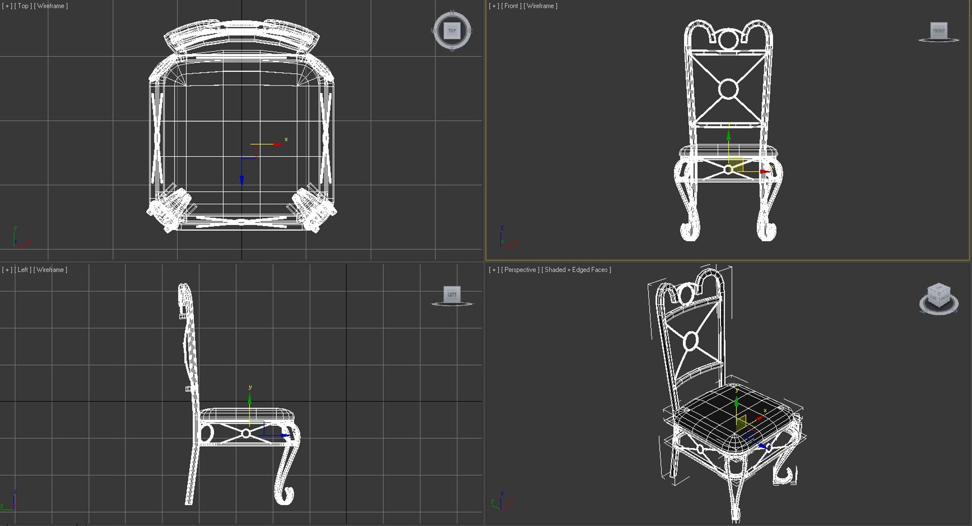 3d Simple Dining Room Chair