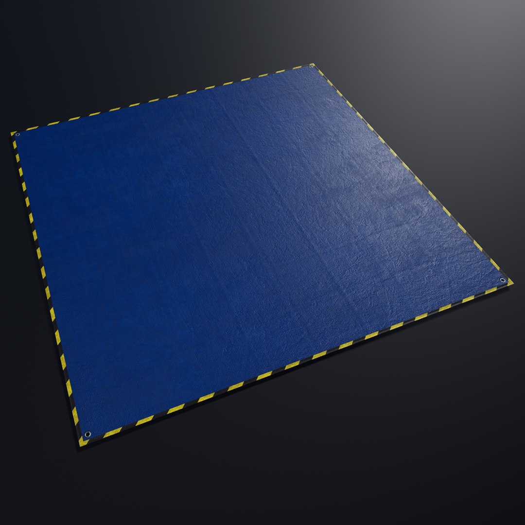 3D Model Tarp Blue PBR - TurboSquid 1300417