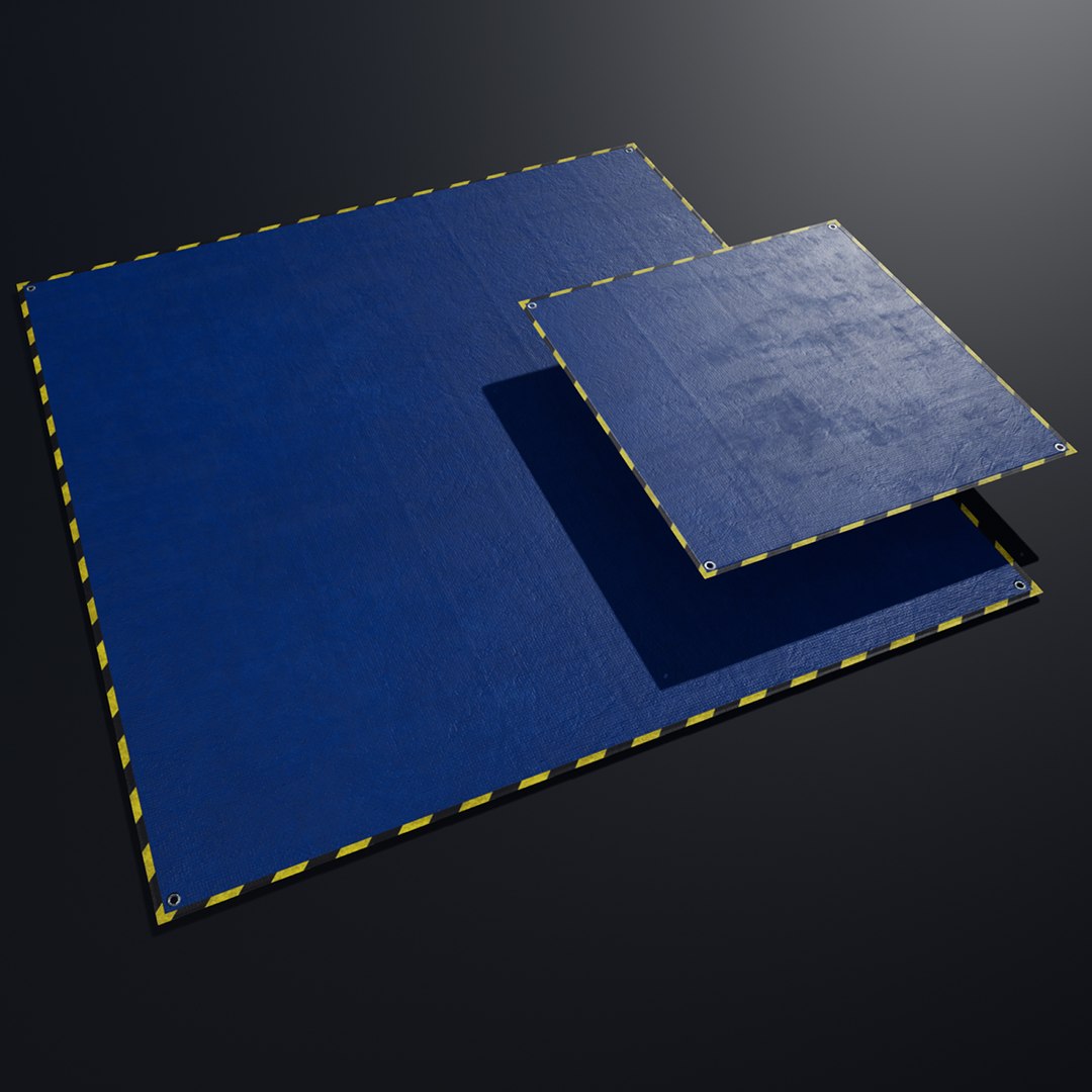3D Model Tarp Blue PBR - TurboSquid 1300417