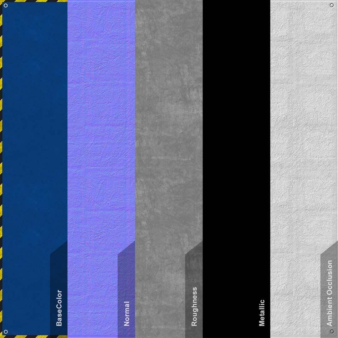 3D Model Tarp Blue PBR - TurboSquid 1300417