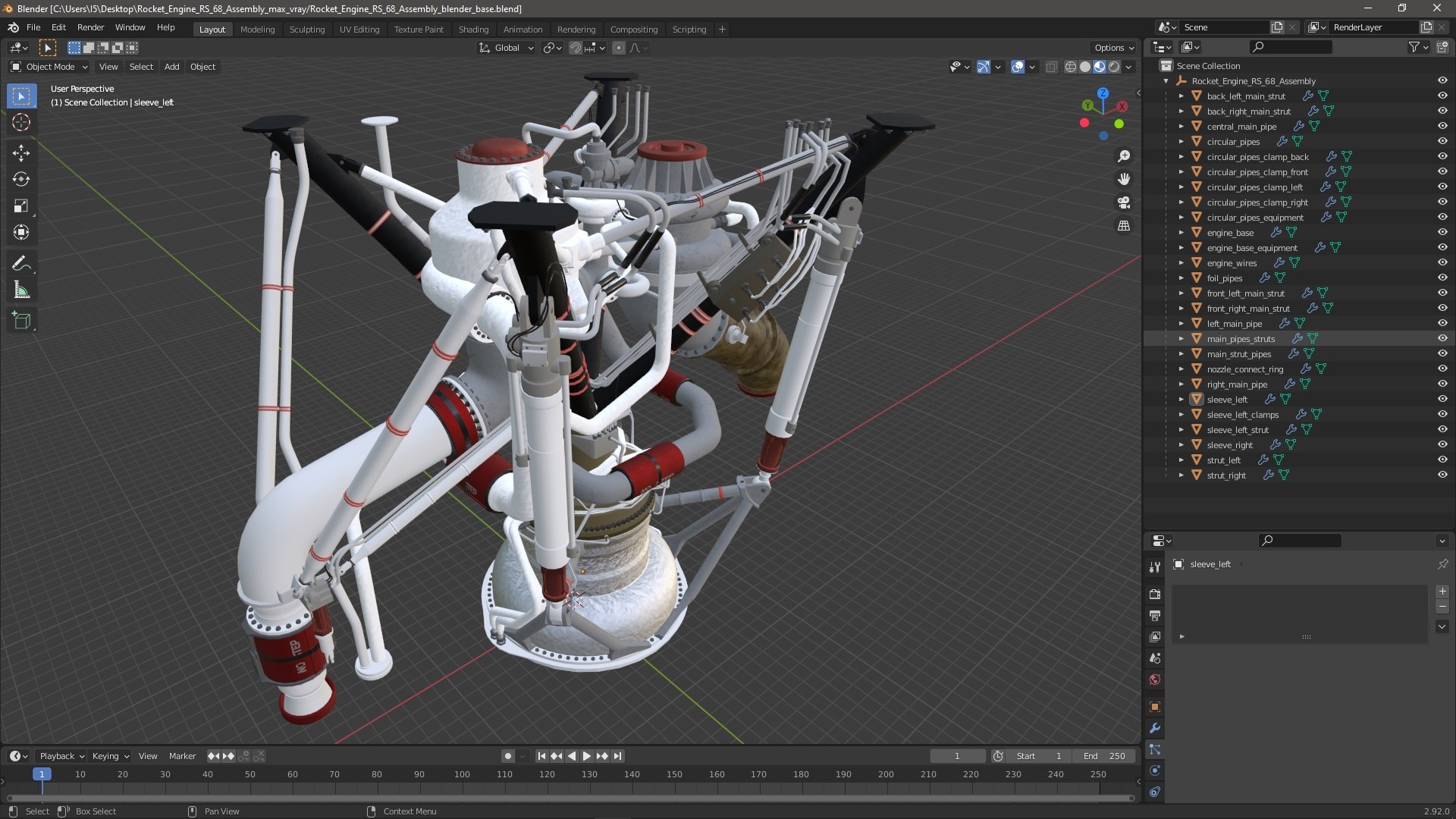 3D Rocket Engine RS 68 Assembly Model - TurboSquid 2291168