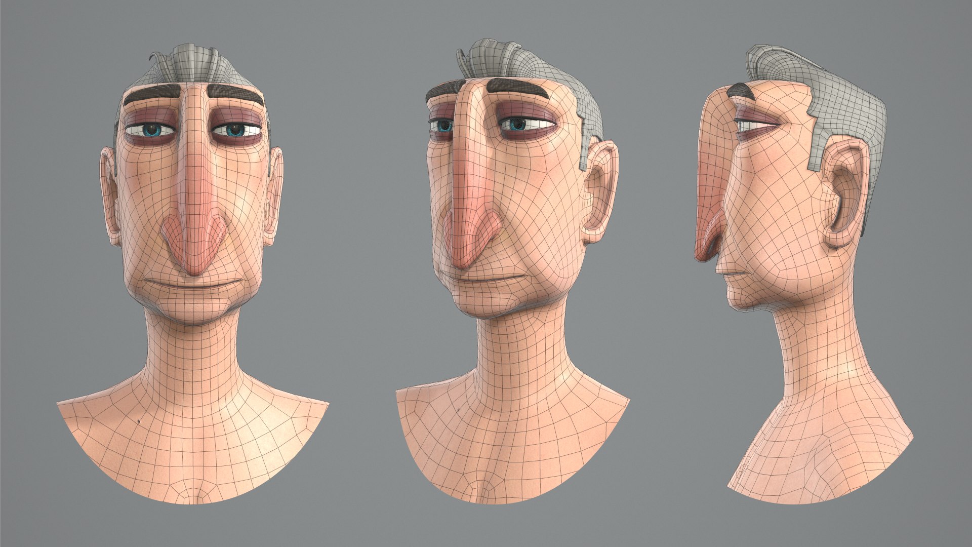 Cartoon Male Character Alfred Base Mesh Model - TurboSquid 1952794