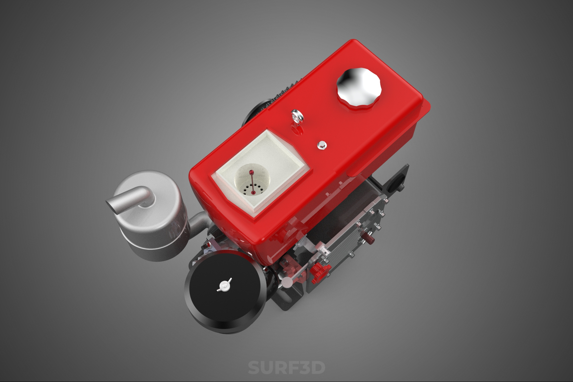 modèle 3D de MOTEUR DIESEL, MACHINE, MOTEUR, VÉHICULE, DYNAMIQUE ...