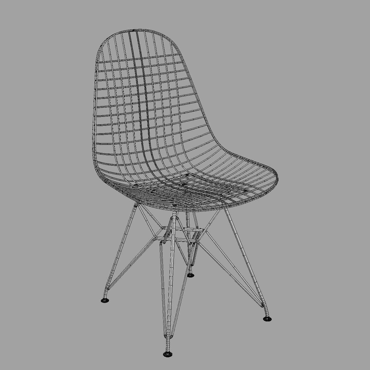 modelo 3d Silla Eames DKR Wire gratis - TurboSquid 1320123