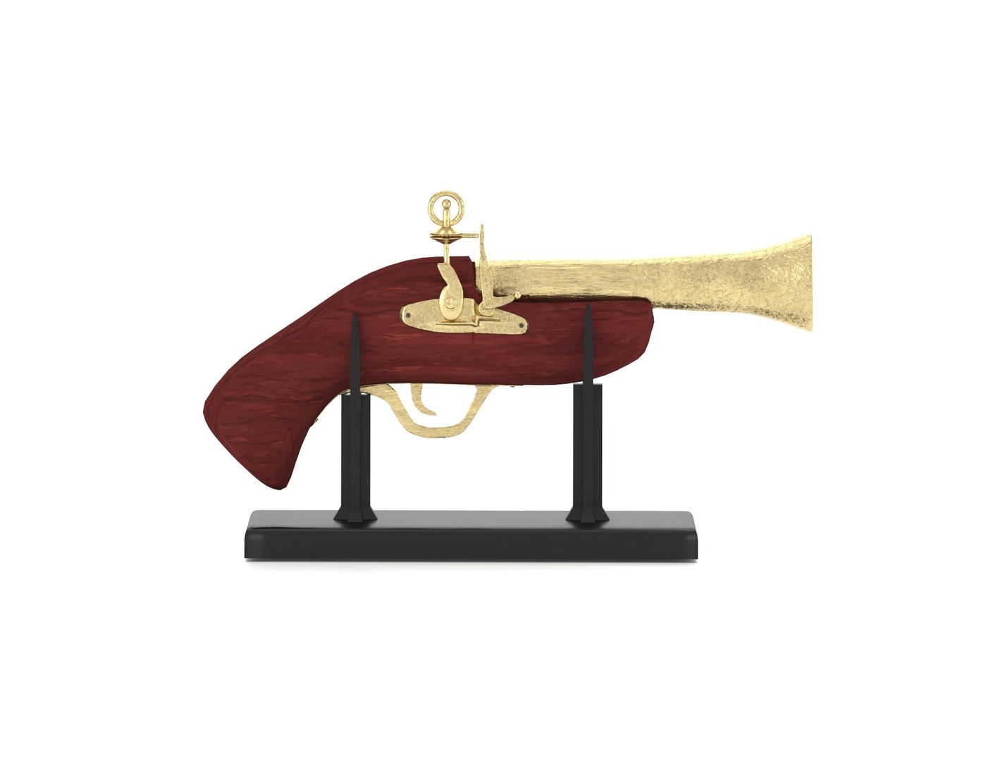 3D Model Decorative Flintlock Gun - TurboSquid 2346548