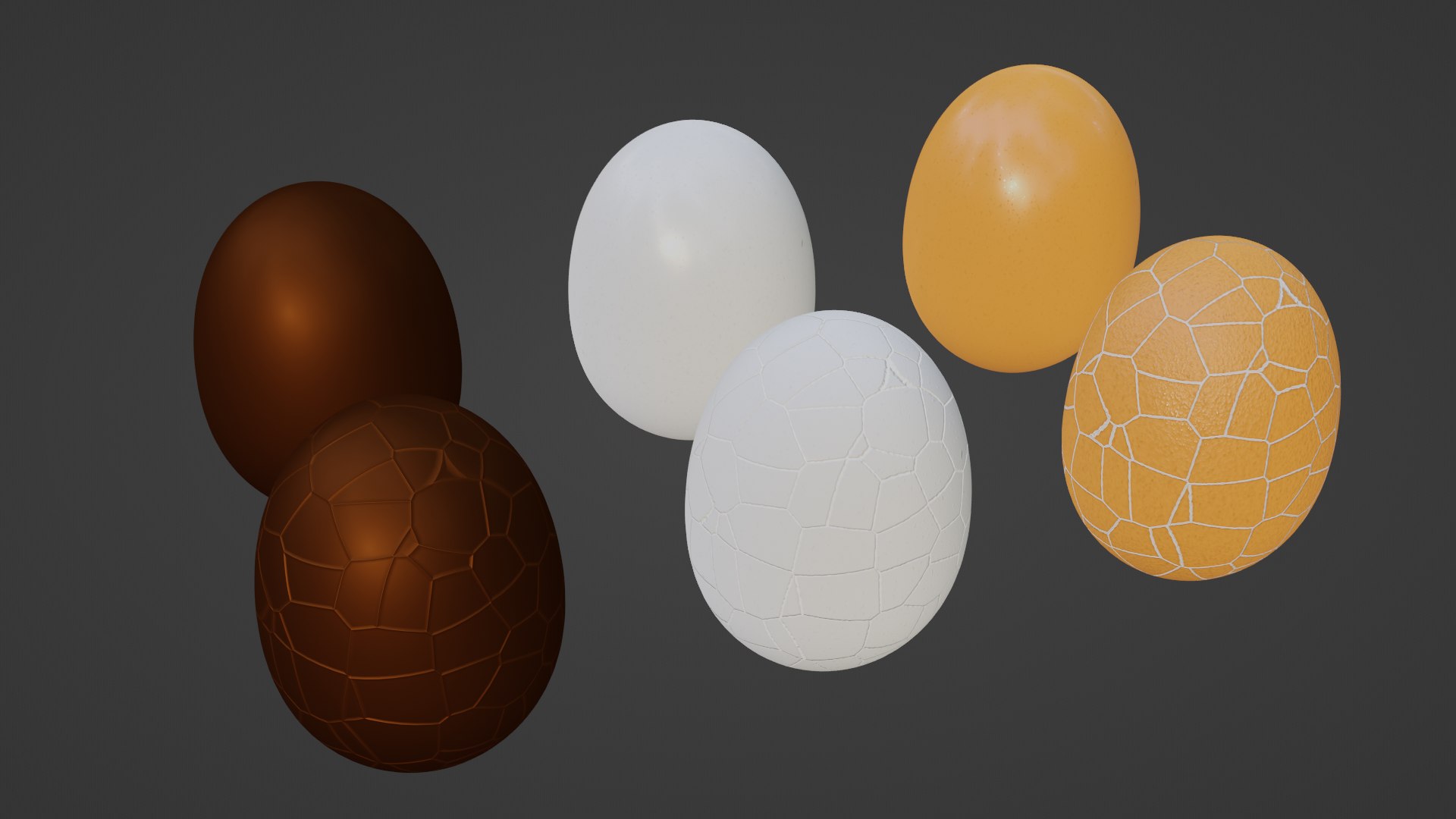 3D Model Eggs - Cracked Normal Chocolate - TurboSquid 2057292