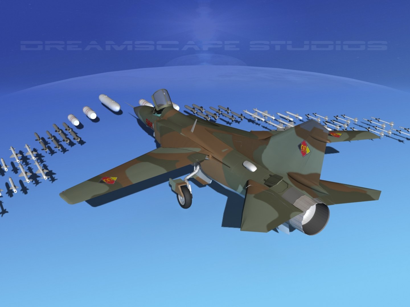 3d Mig-23 Flogger B Fighter Model