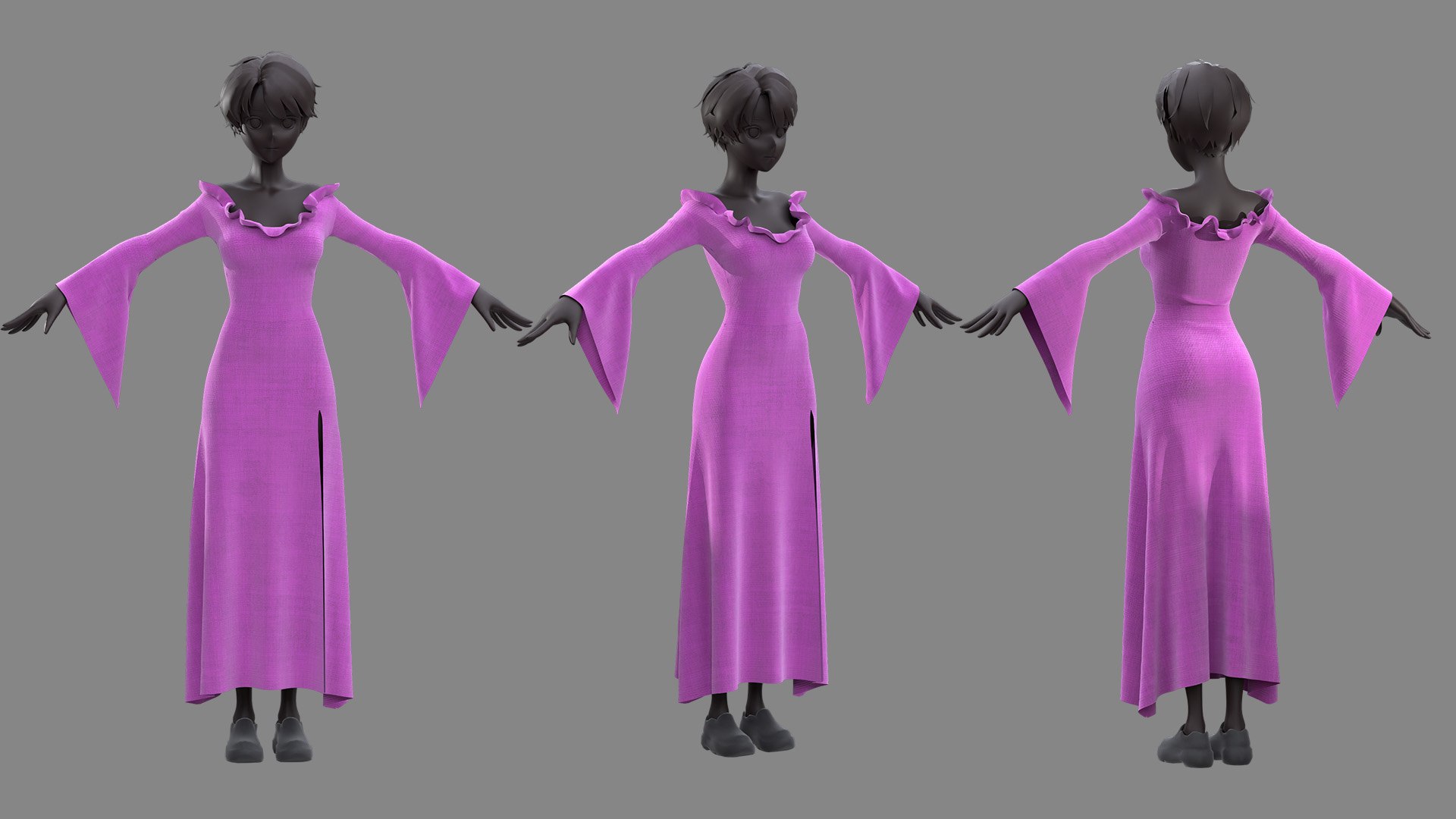 3D Stylized Dress - TurboSquid 2082519
