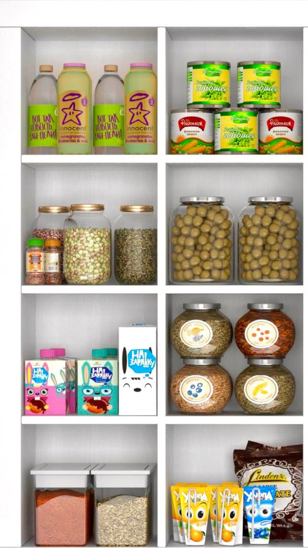 Food Cupboard 3D Model - TurboSquid 1534266