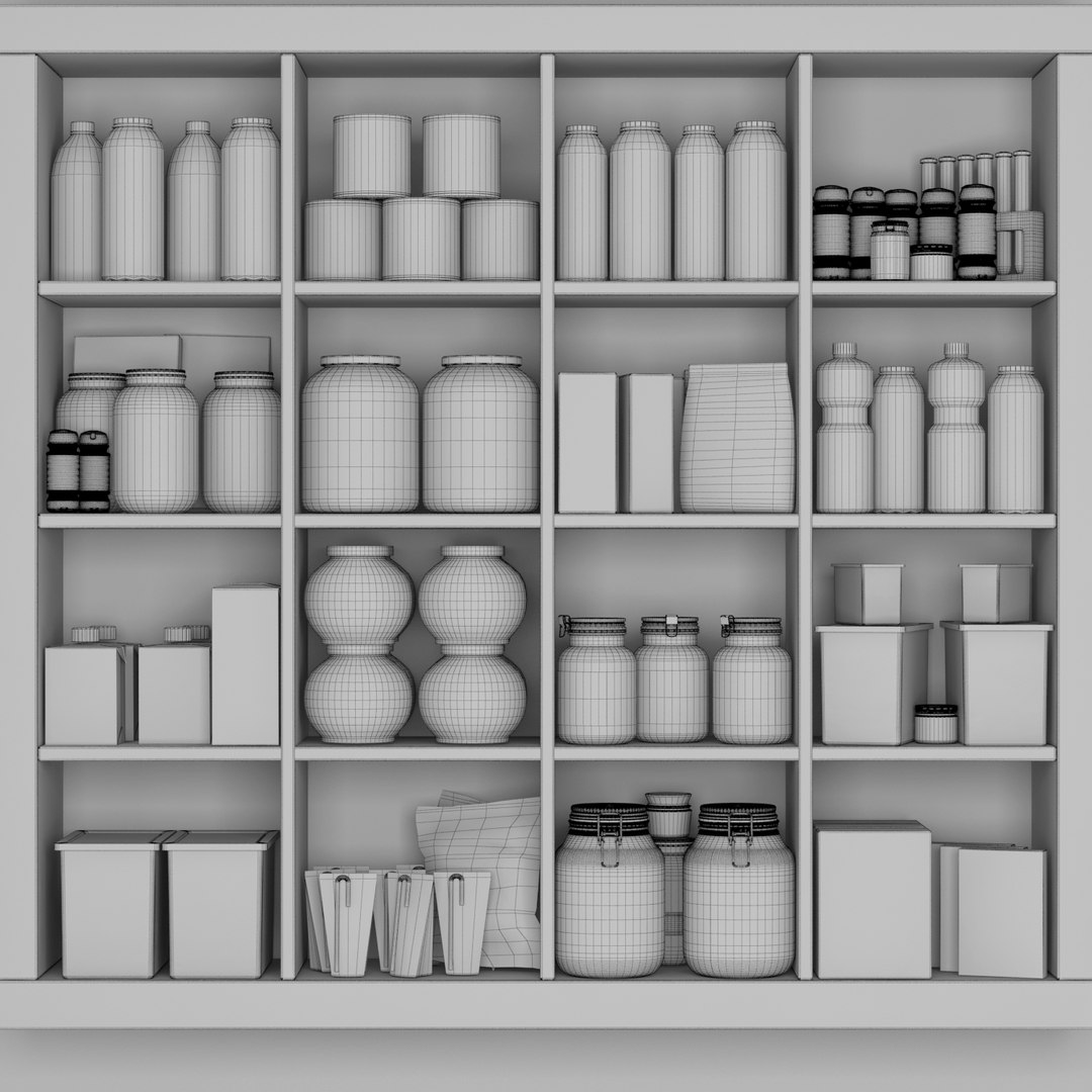 Food Cupboard 3D Model - TurboSquid 1534266