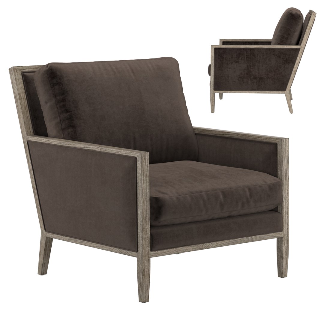 3D FRENCH CONTEMPORARY TRACK ARM LOW BACK CHAIR Model - TurboSquid 1900805
