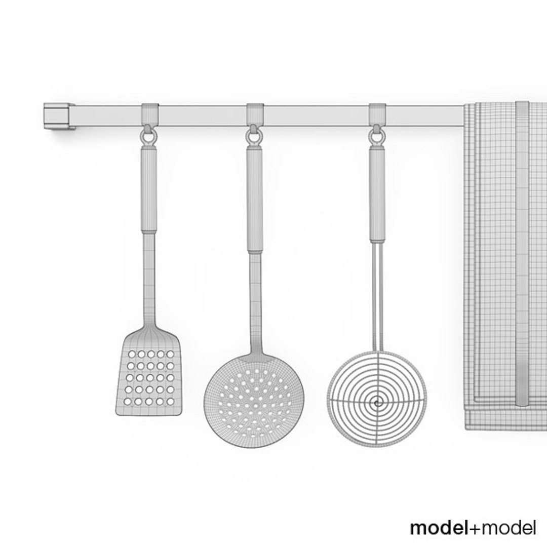 3d Kitchen Tools Rail